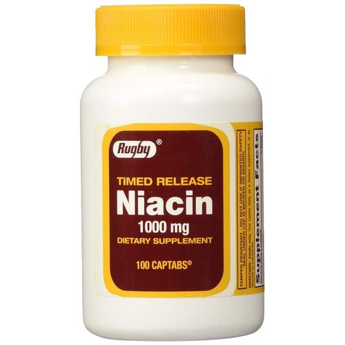 Rugby Niacin 1000 mg. 100 Tablets (Set of 2) – Preferred Medical Plus