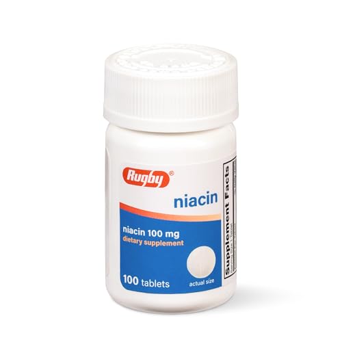 Rugby Niacin 100MG TAB NIACIN-100 MG White 100 Tablets (Set of 3 ...